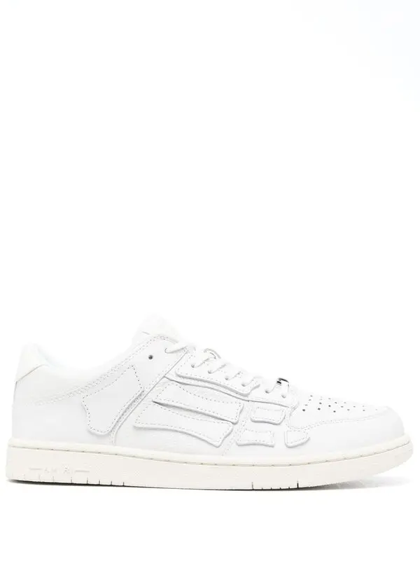 Amiri Skel Leather Low-top Sneakers - White