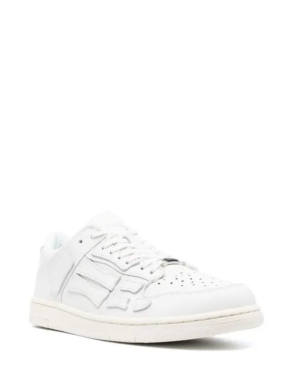 Amiri Skel Leather Low-top Sneakers - White