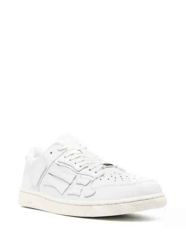 Amiri Skel Leather Low-top Sneakers - White