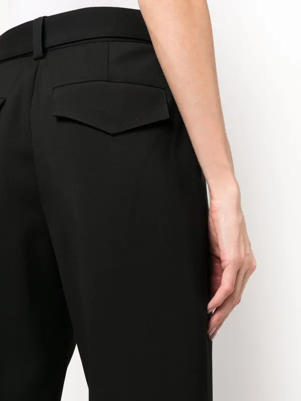 JIL SANDER Belted-waist Wide-leg Trousers - Black