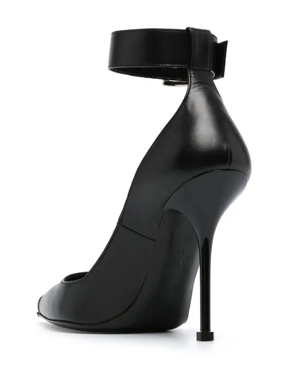Alexander McQueen Metal-toecap 100mm Leather Pumps