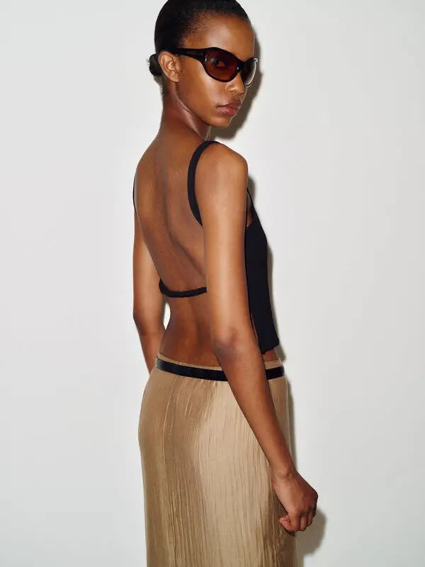 REFORMATION Cairo Knit Top - Black