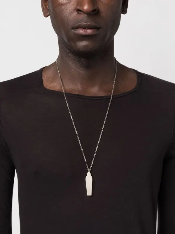 Rick Owens Logo-engraved Anchor-chain Necklace