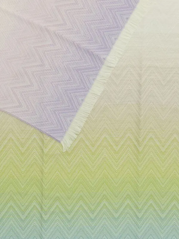 Missoni Zig Zag Frayed Wool Blanket
