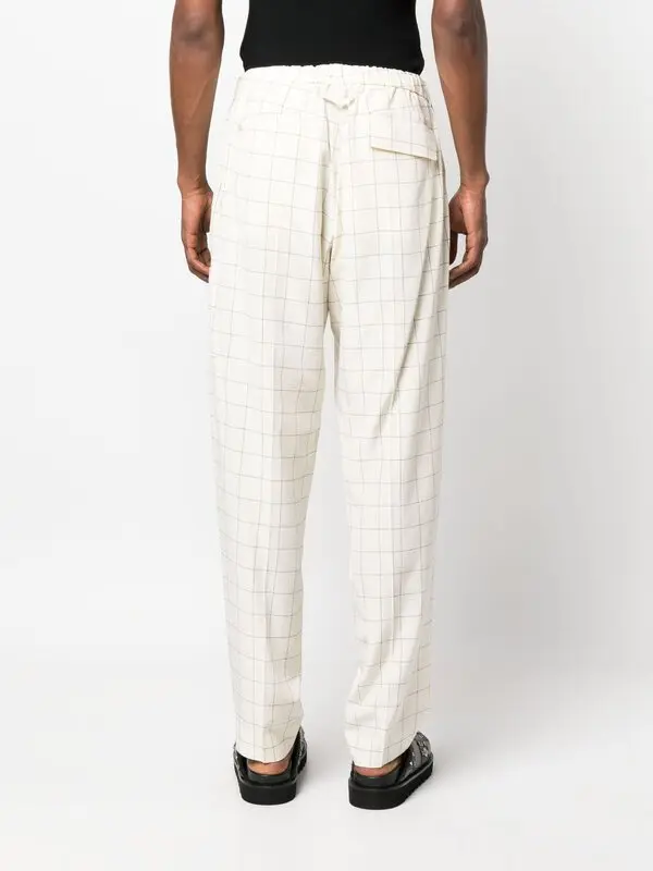 Undercover Windowpane-print Wide-leg Trousers