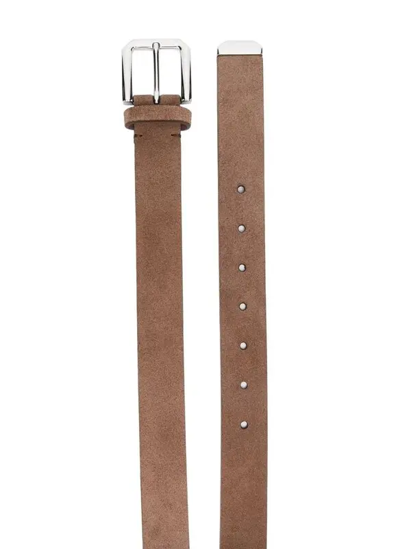 Brunello Cucinelli Calf-suede Buckle-fastening Belt
