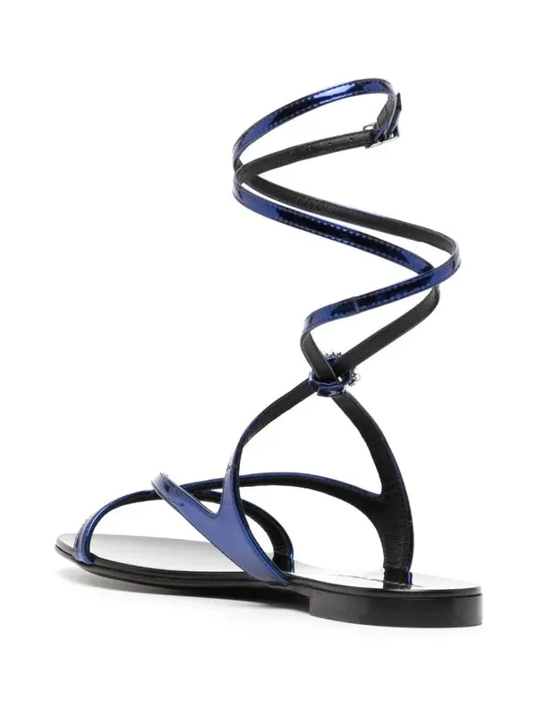 Alexandre Vauthier Crystal-embellished Flat Sandals - Purple