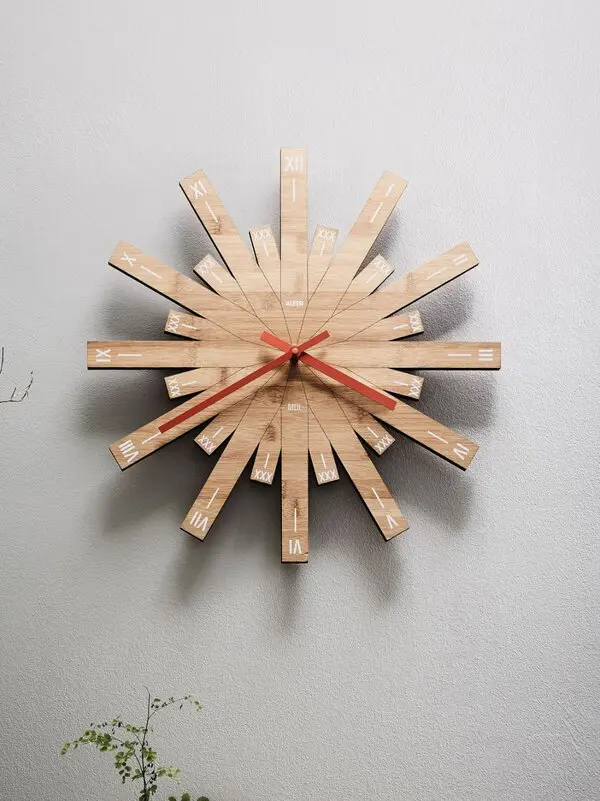 ALESSI Raggiante Bamboo Wall Clock