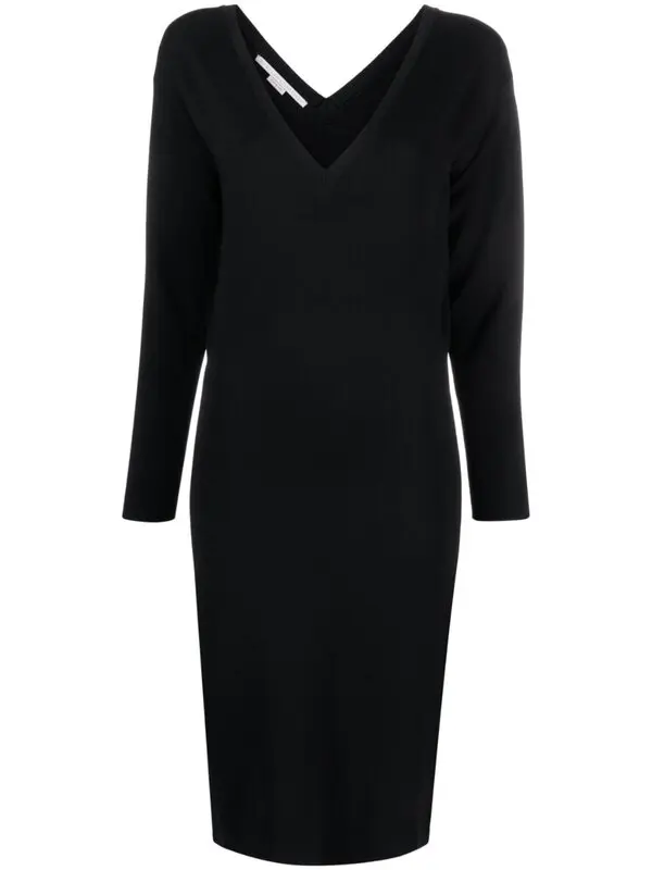 Stella McCartney V-neck Knitted Midi Dress