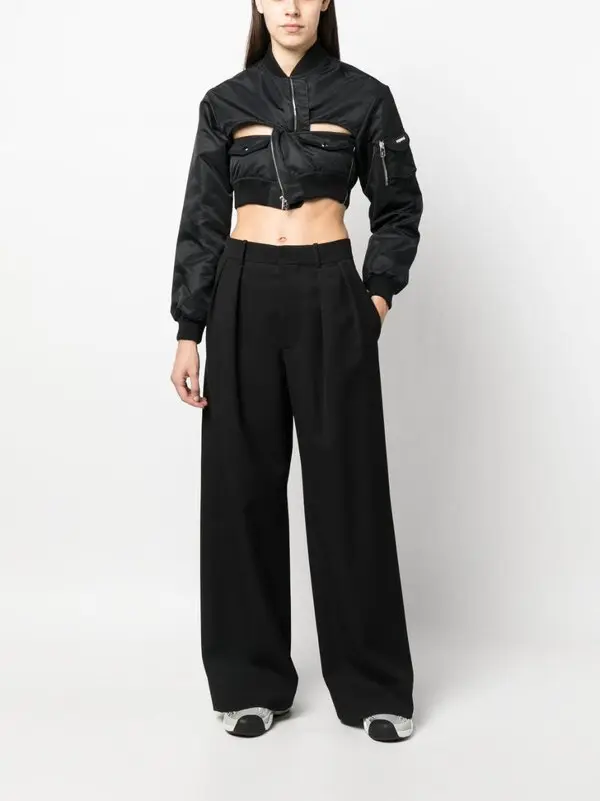 Coperni Cut-out Cropped Bomber Jacket