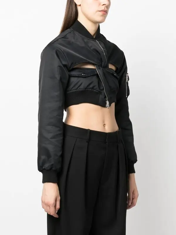 Coperni Cut-out Cropped Bomber Jacket