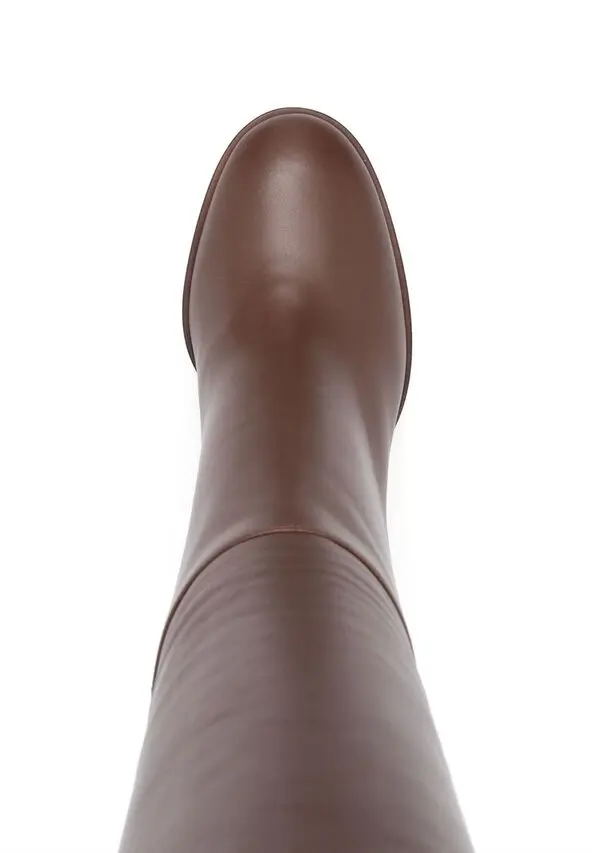 GIANVITO ROSSI 85mm Leather Boots - Brown
