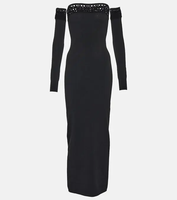 Alaïa Vienne Maxi Dress - Black