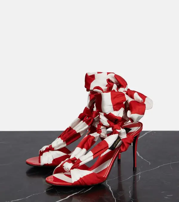 Dolce & Gabbana Portofino 105 Striped Sandals