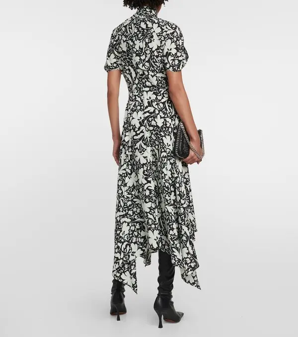 Stella McCartney Floral Silk Midi Dress