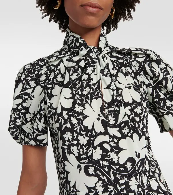Stella McCartney Floral Silk Midi Dress