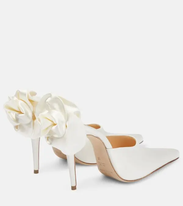 Magda Butrym Flower Satin Mules