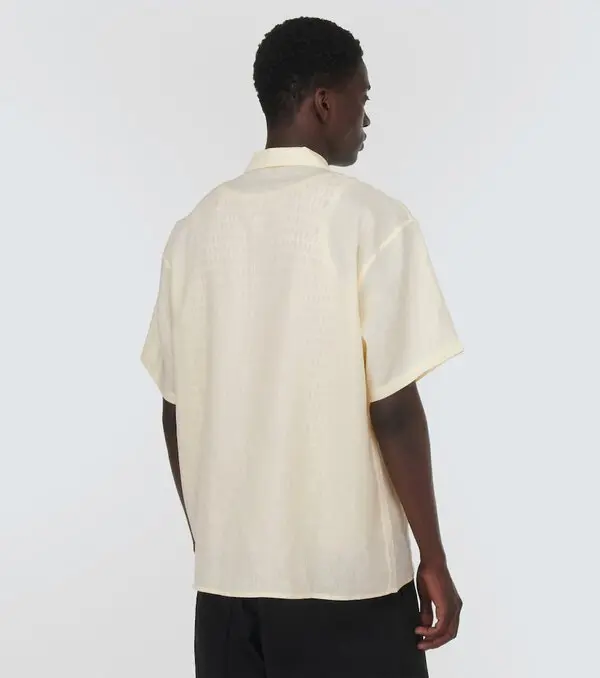 Commas Oversized Linen Shirt - Yellow