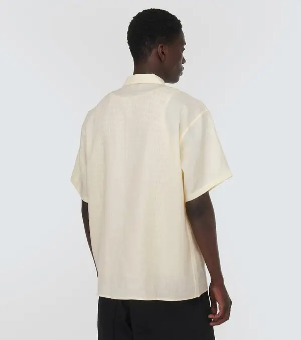 Commas Oversized Linen Shirt - Yellow