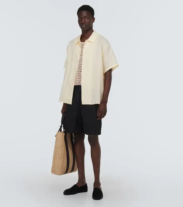 Commas Oversized Linen Shirt - Yellow