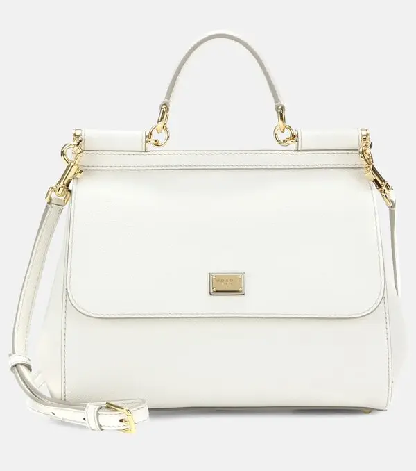 Dolce & Gabbana Miss Sicily Medium Shoulder Bag - White