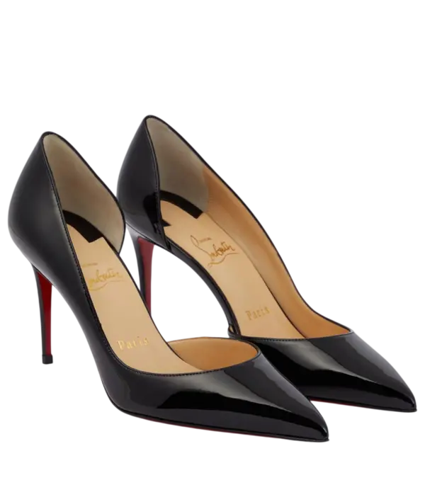 CHRISTIAN LOUBOUTIN Iriza 85 Patent Leather Pumps - Black