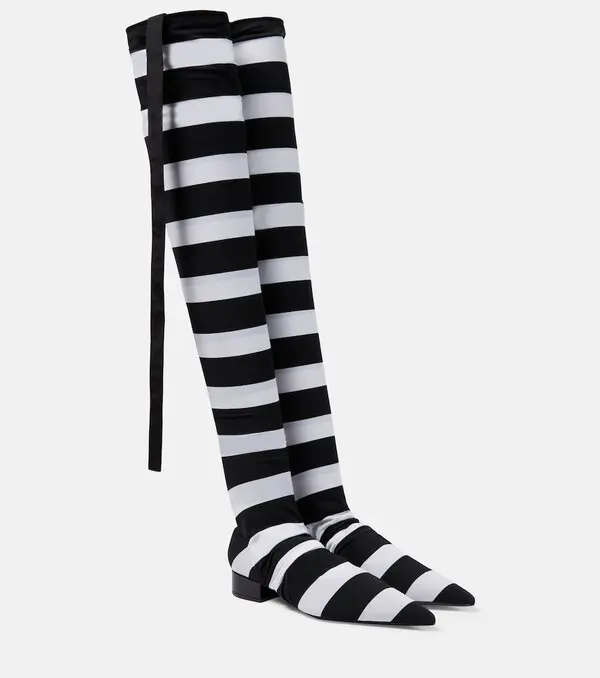 Dolce & Gabbana Portofino Striped Over-the-knee Boots - Multicoloured