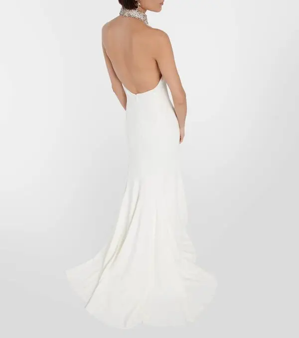 Stella Mccartney Bridal Embellished Halterneck Gown In White - 40% Off |  Editorialist