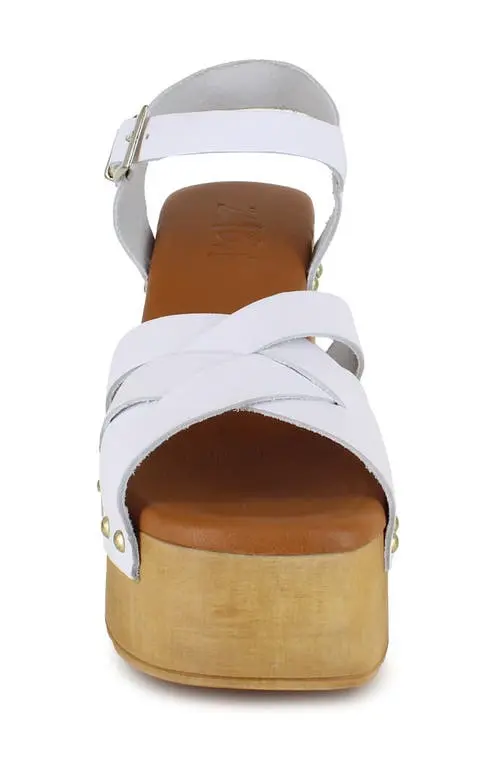 ZIGI Marcy Platform Sandal - Wht Lthr O