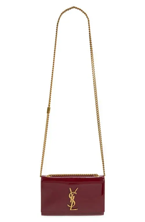Saint Laurent Small Kate Patent Leather Shoulder Bag - Grenade