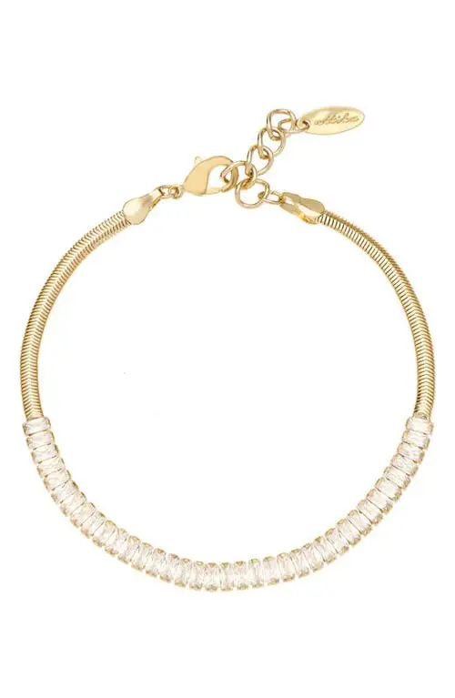 Ettika Baguette Cubic Zirconia Bracelet - Gold