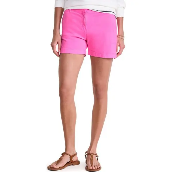 Vineyard Vines Herringbone Stretch Cotton Shorts - Pink Wave