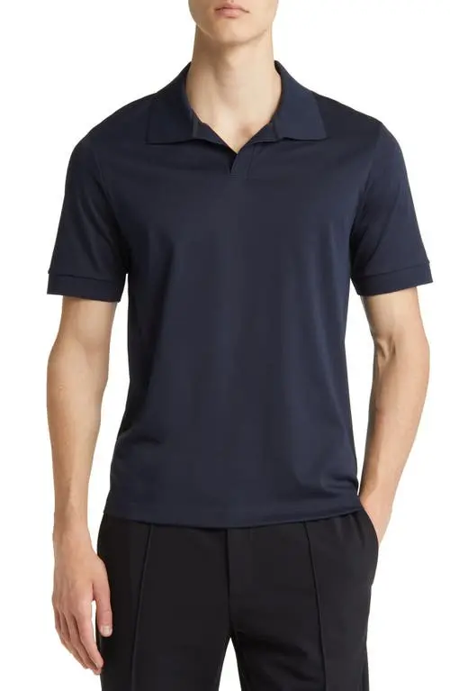 Theory Malden Johnny Collar Polo - Eclipse