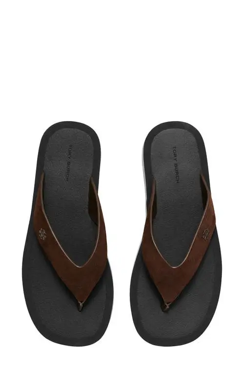 Tory Burch Platform Flip Flop - Dark Cocoa/black