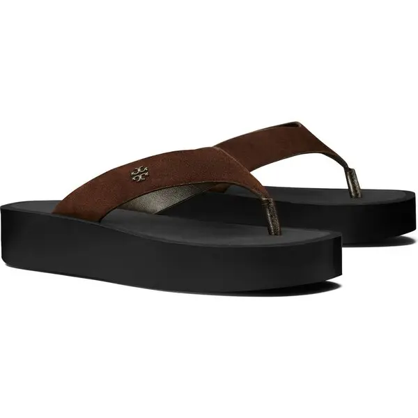 Tory Burch Platform Flip Flop - Dark Cocoa/black