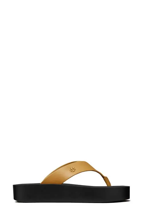 Tory Burch Platform Flip Flop - Ginger Shortbread/black