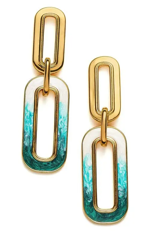 MISSOMA Enamel Haze Link Drop Earrings - Gold