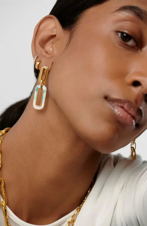 MISSOMA Enamel Haze Link Drop Earrings