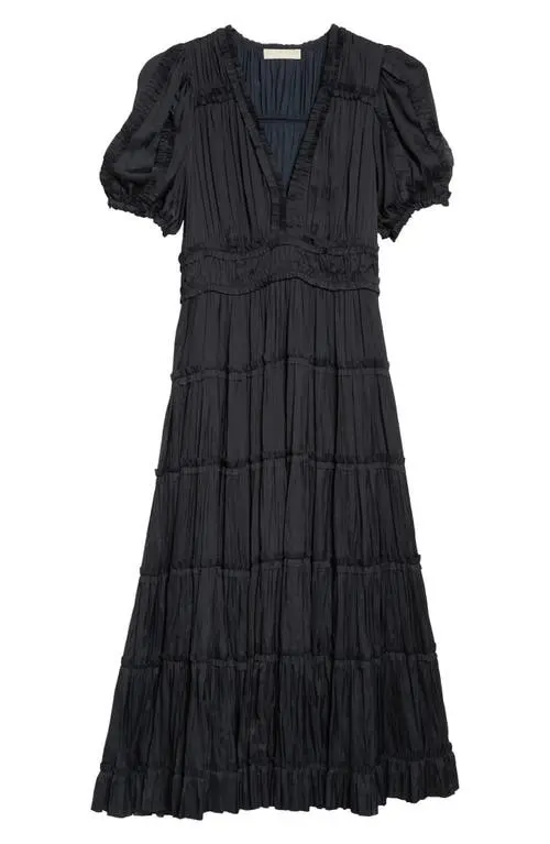 Ulla Johnson Olivia Pleated Tiered Dress