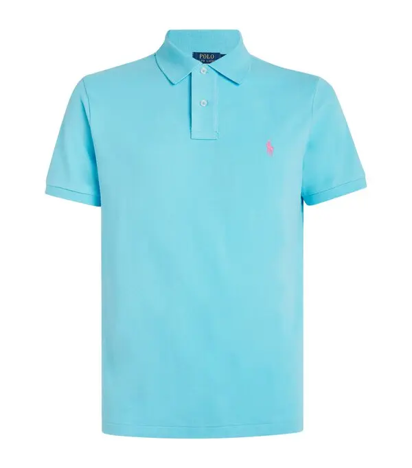 Polo Ralph Lauren Cotton Mesh Polo Pony Polo Shirt - Blue