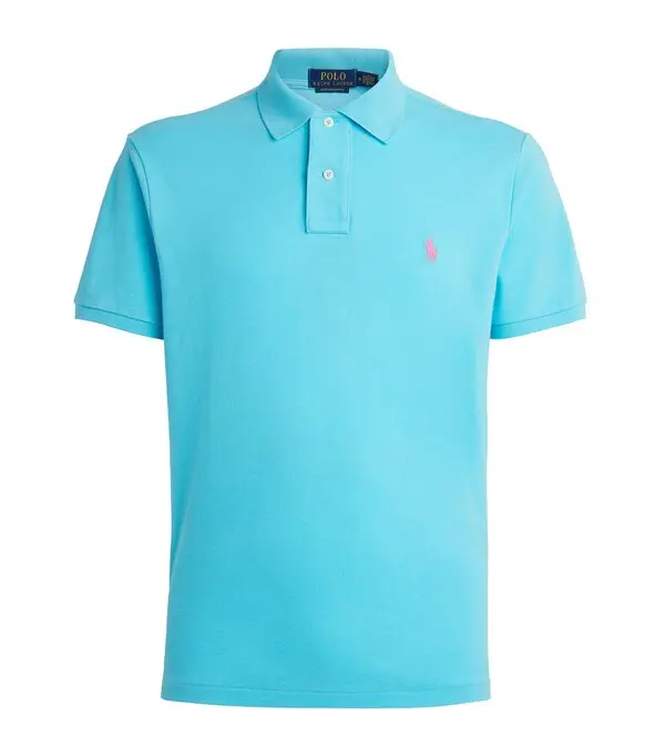 Polo Ralph Lauren Cotton Mesh Polo Pony Polo Shirt - Blue