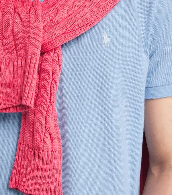 Polo Ralph Lauren Cotton Mesh Polo Pony Polo Shirt - Blue