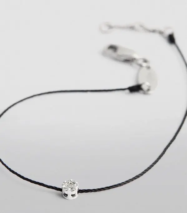 REDLINE Illusion Diamond And White Gold Bracelet - Black