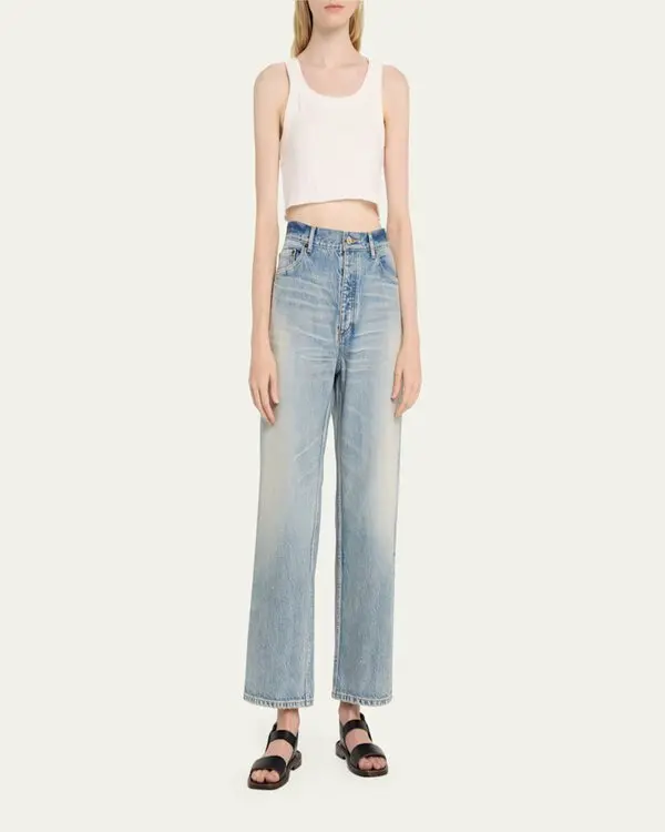 A.L.C. Halsey Cropped Tank Top - White