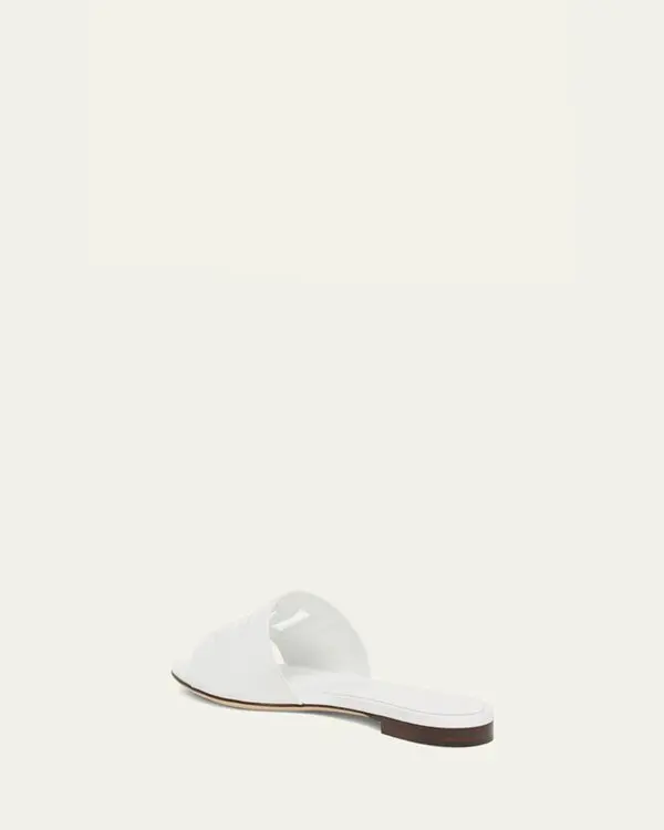 Dolce & Gabbana Cutout Dg Flat Slide Sandals - Rosa
