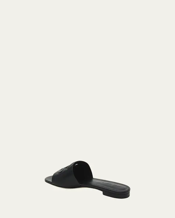 Dolce & Gabbana Cutout Dg Flat Slide Sandals - Rosa