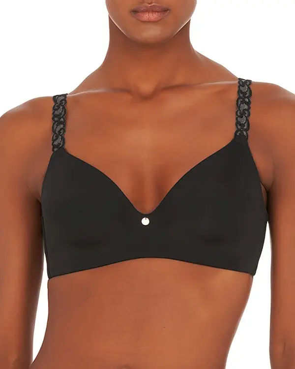Natori Pure Luxe Wireless Contour Bra - Black