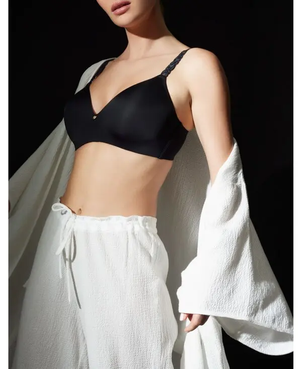 Natori Pure Luxe Wireless Contour Bra - Black