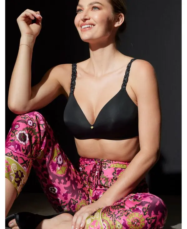 Natori Pure Luxe Wireless Contour Bra - Black