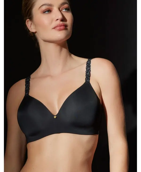 Natori Pure Luxe Wireless Contour Bra - Black
